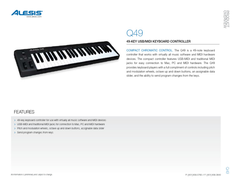 q49 Alesis Productoverview | PDF | Computer Science | Office Equipment