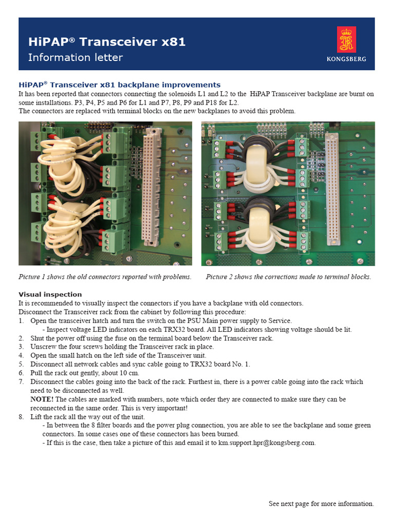371665ab Hipap Transceiver x81 Improvement Info Letter | PDF ...