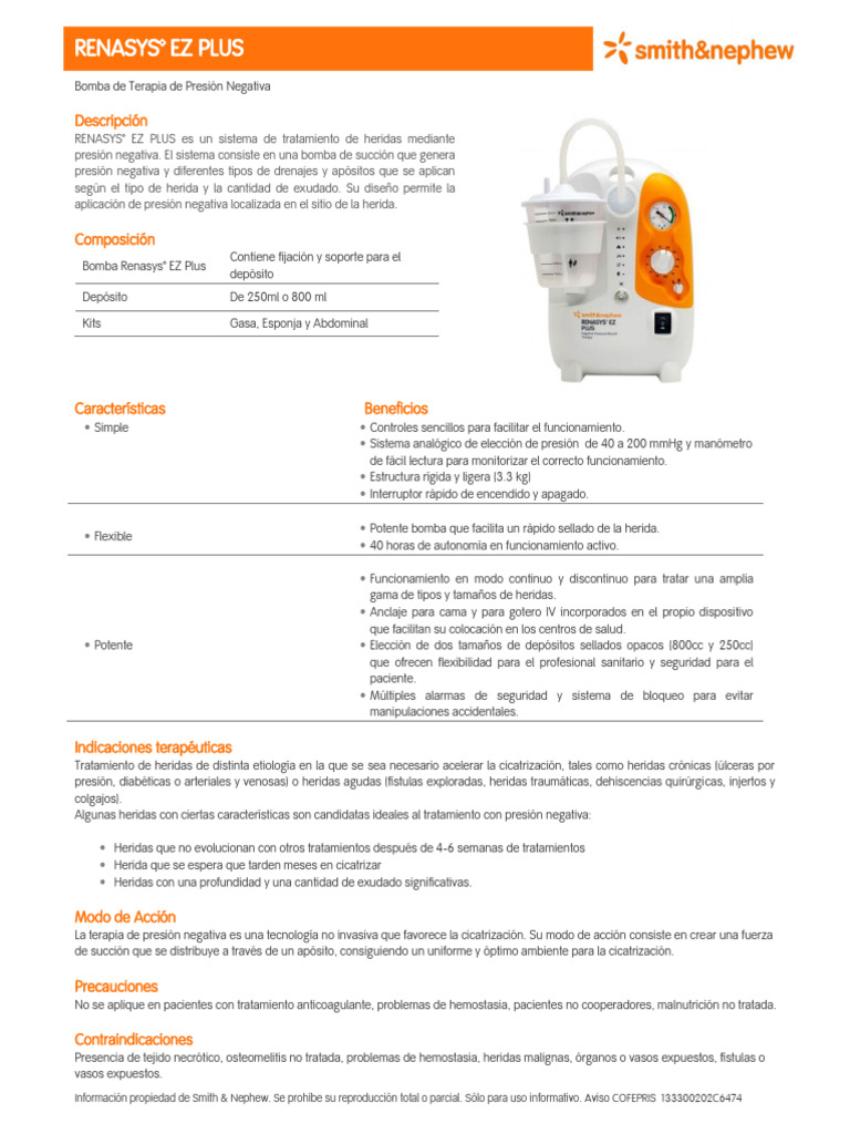 FT Renasys EZ Plus | PDF | Herida