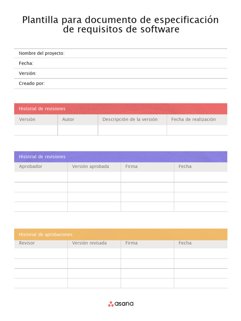 Software Requirement Document Template Es | PDF | Software | Interfaces gráficas de usuario