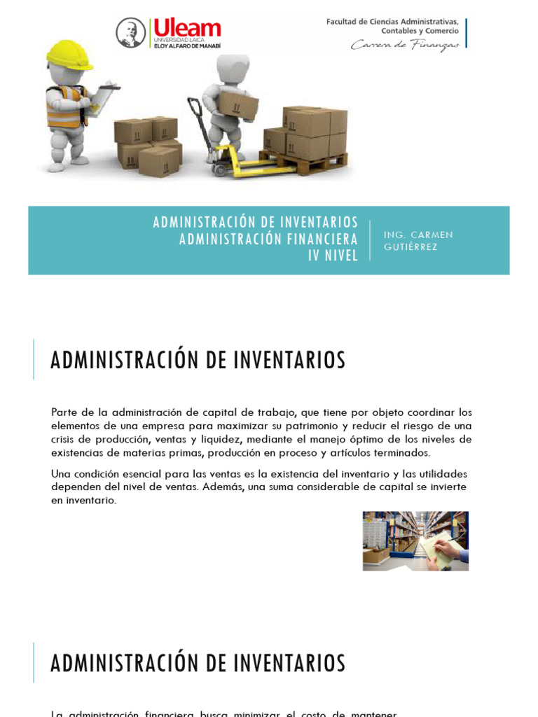 S7. Administración de Inventarios_Ing. Gutiérrez | PDF | Lean ...
