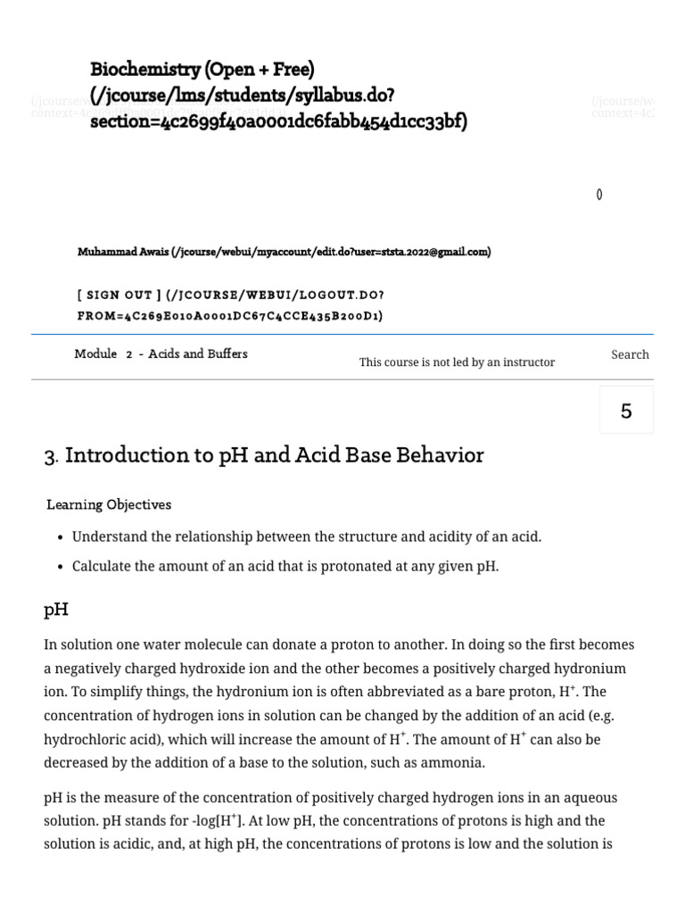 Introduction to pH and Acid Base Behavior | PDF | Acid | Acid ...