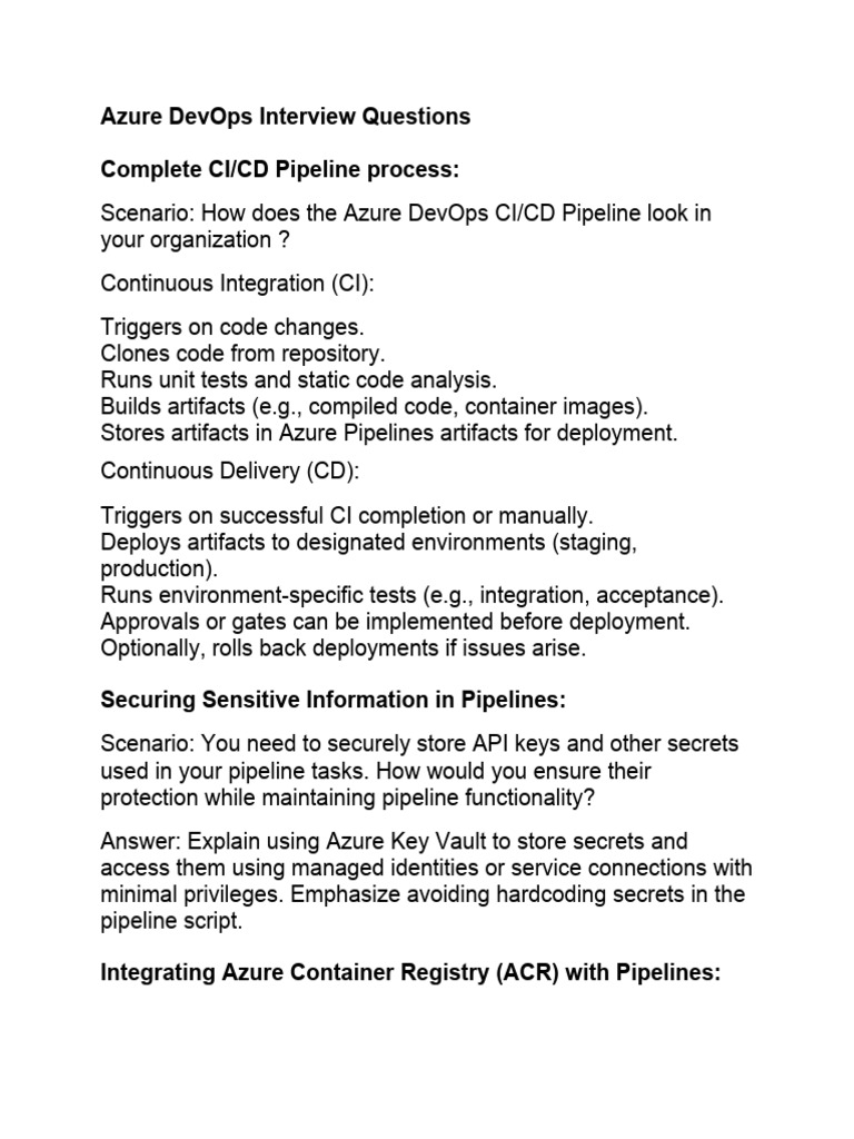 Azure Devops Interview Questions1 Pdf Computer Programming Software Development
