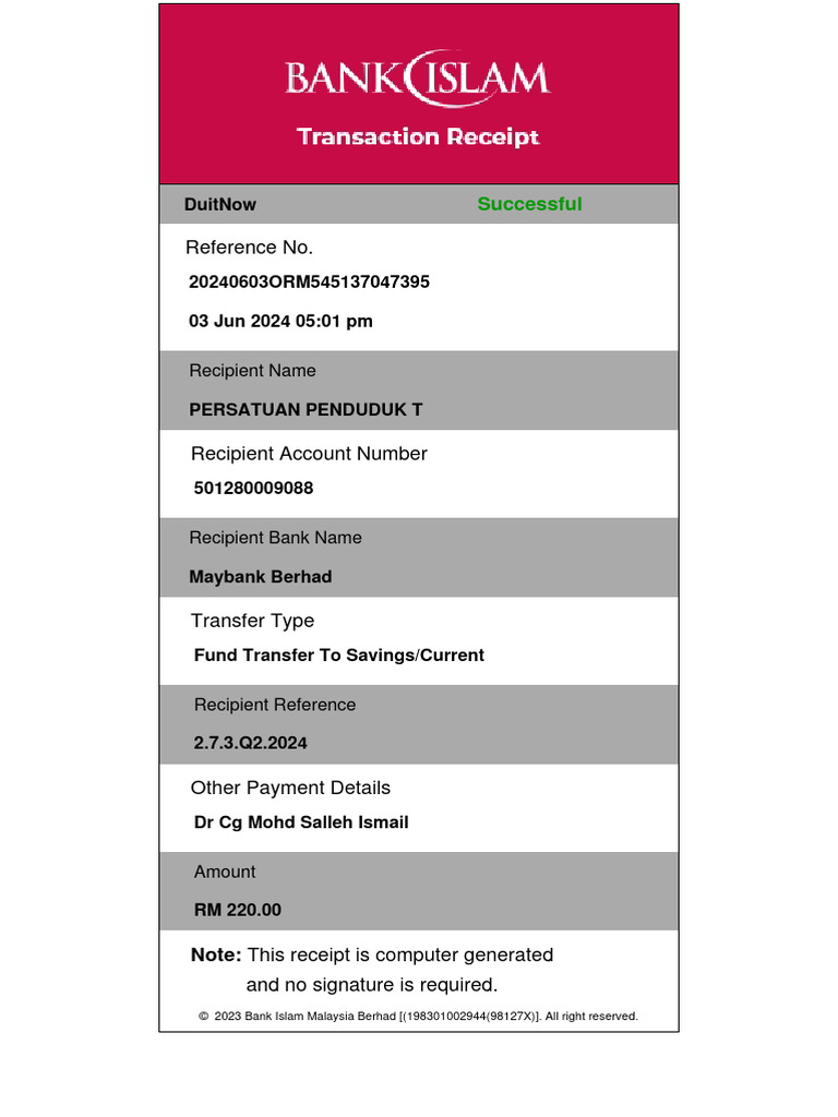 Transaction Receipt 03062024170232 | PDF