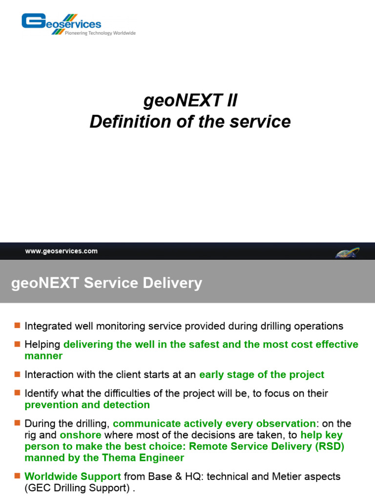 01 - GeoNEXT II Service Definition Rev1 | PDF | Oil Well | Information