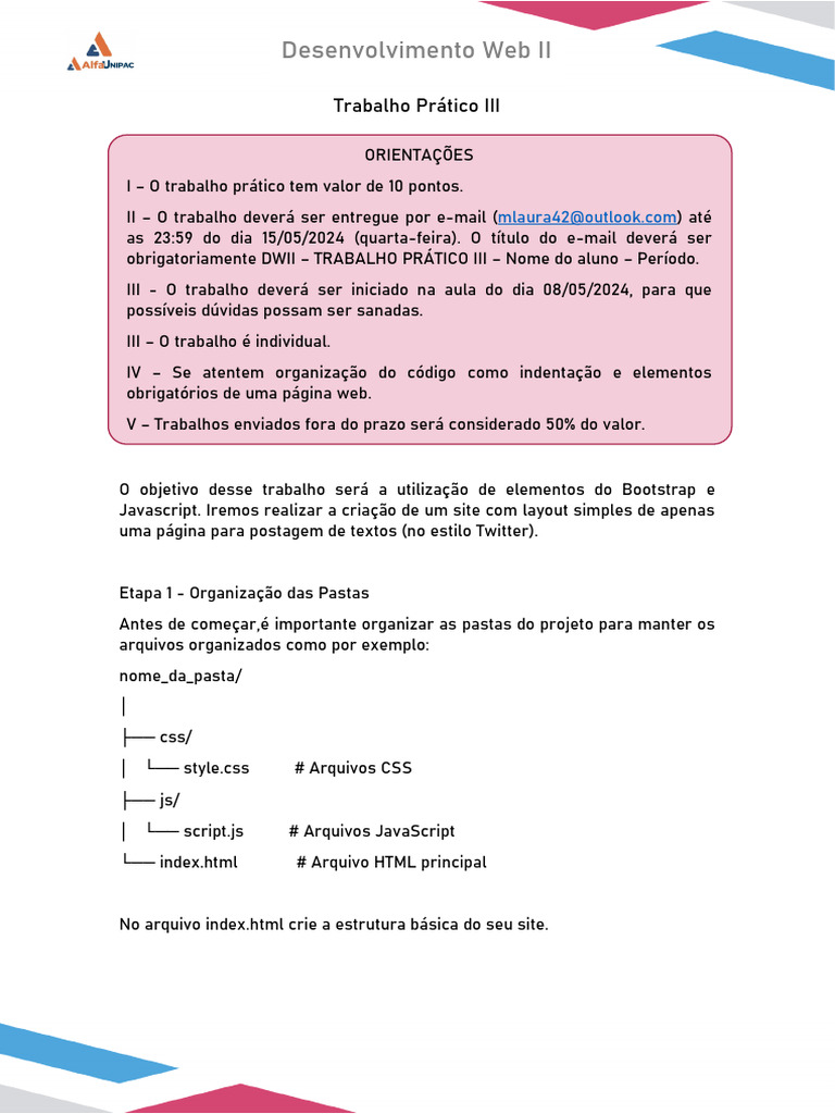 Trabalho Prático Iii Desenvolvimento Web Ii Pdf Script Java 5679
