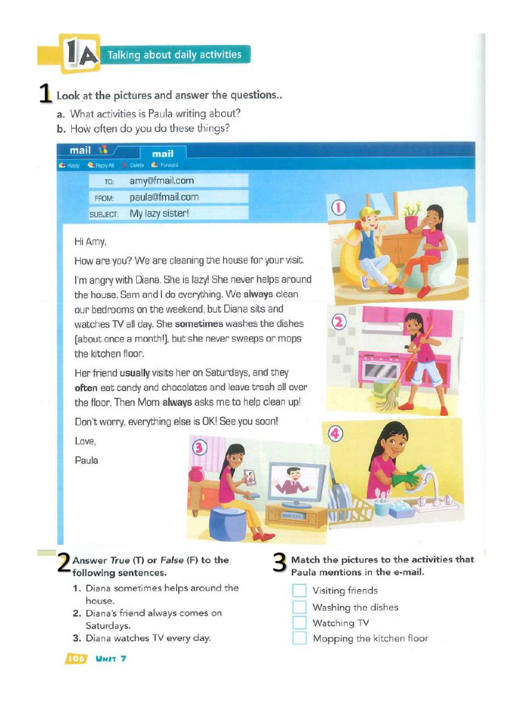 Reading Frecuency Adverbs | PDF