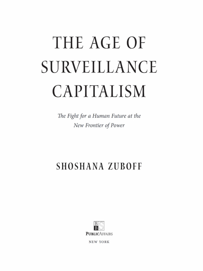 The Age of Surveillance Capitalism Text | PDF | Publishing | Hachette Book Group