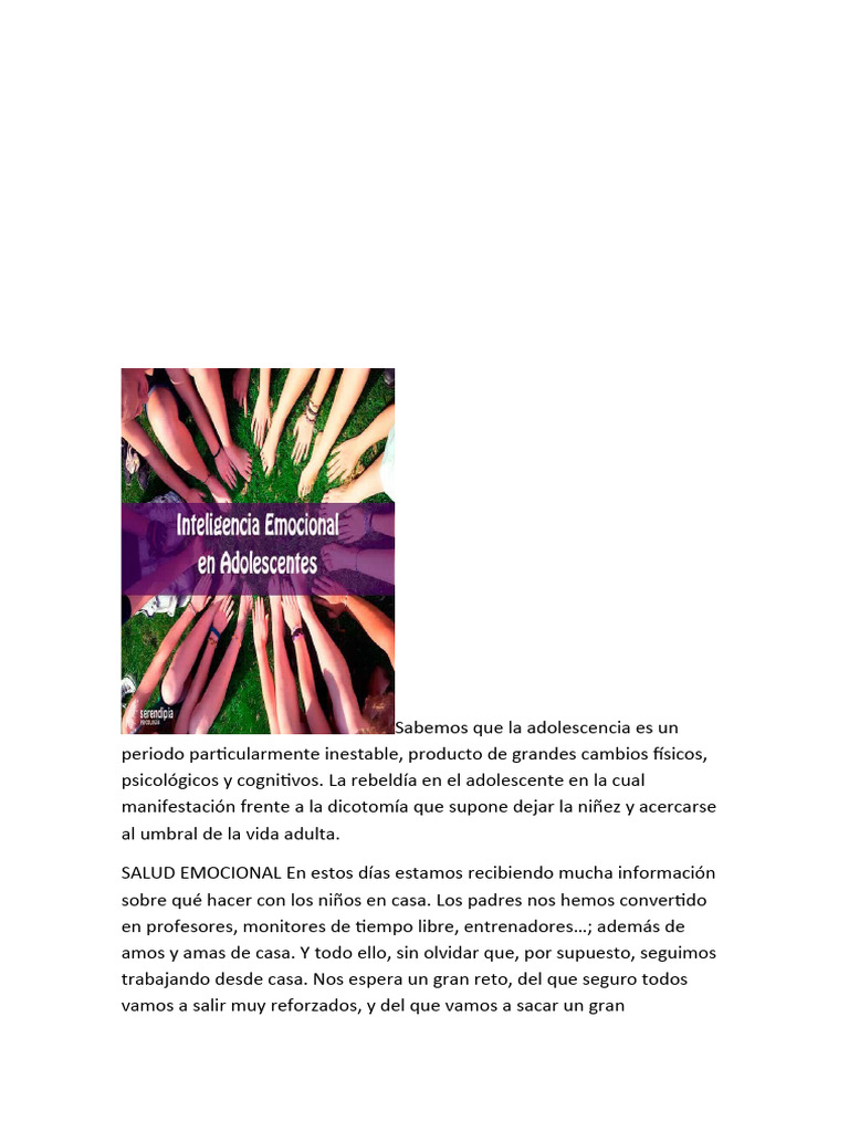 Proyecto Final de Psicologia Del Desarrollo I 05 | PDF | Las emociones ...