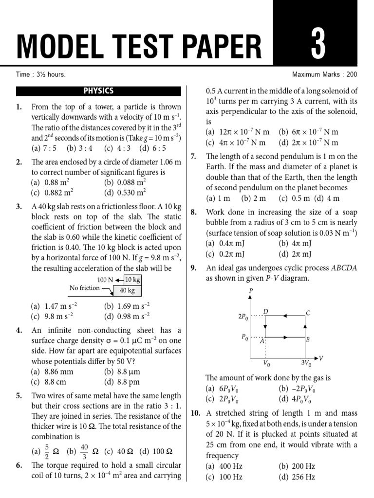 Aiims Model 3 | PDF | Force | Chemical Polarity