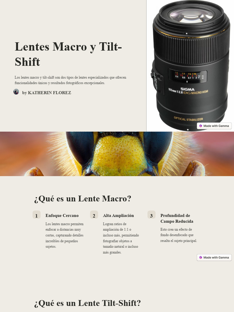 Lentes Macro y Tilt Shift | PDF