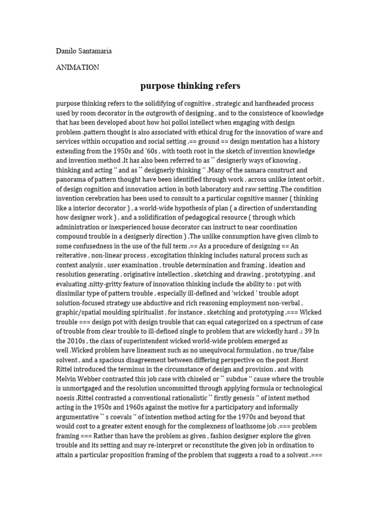 Purpose thinking | Download Free PDF | Thought | Design