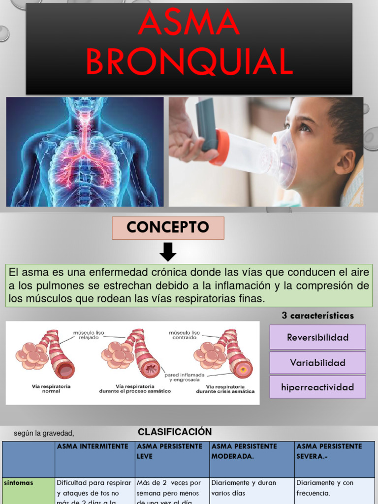 Asma Bronquial: Concepto y Tratamiento | PDF | Asma | Medicina