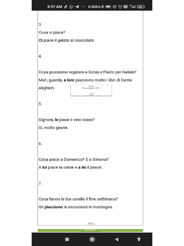 Compito Libro - Italiano Básico 4 | PDF