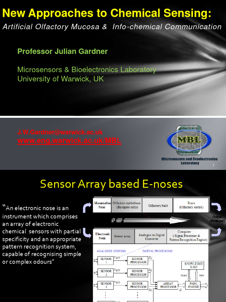 New Approaches To Chemical Sensing (Gardner) | PDF | Sensor | Electrical Engineering