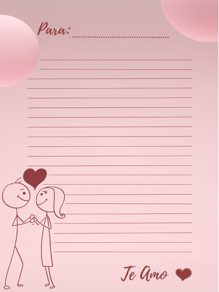 Plantilla para Carta de Amor 2 | PDF