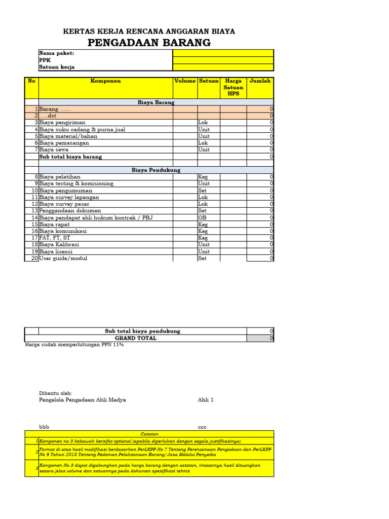4 Kertas Kerja RAB Dan RAB PBJ Dikecualikan | PDF