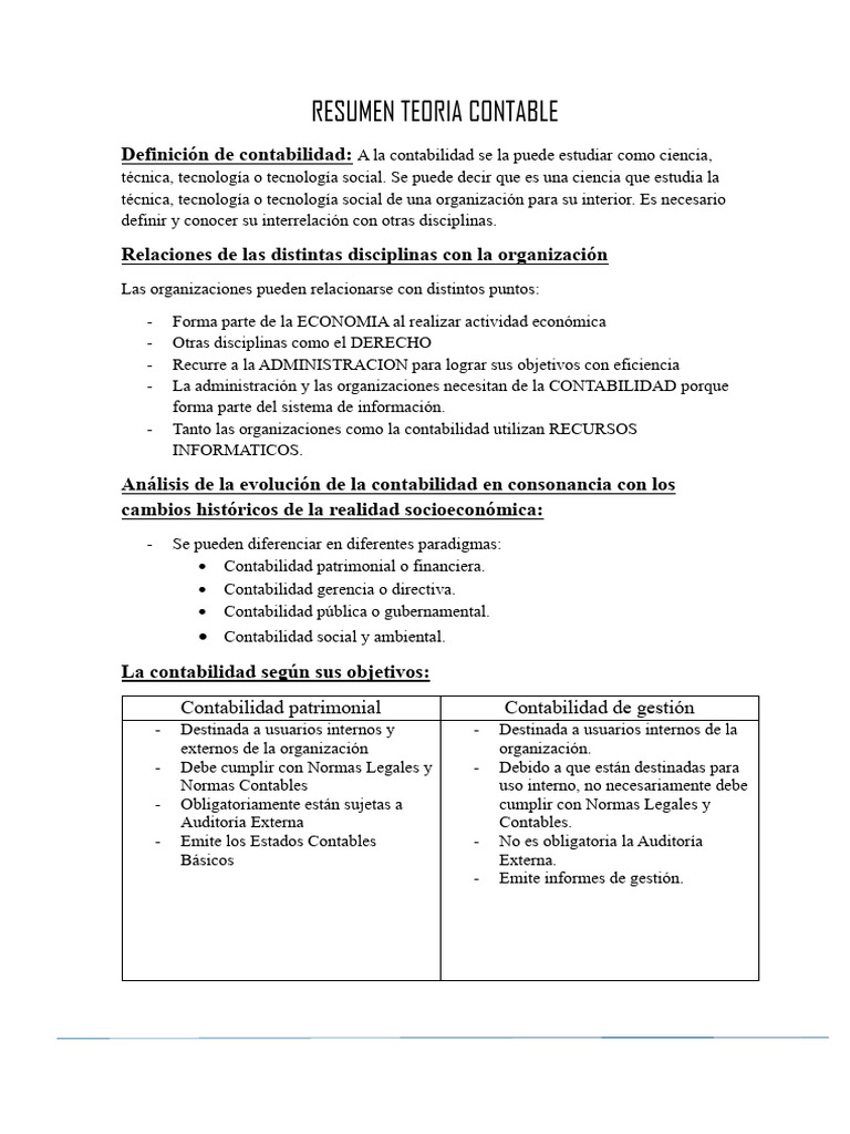 Resumen Teoria Contable Virtual | PDF | Contabilidad | Estado de resultados