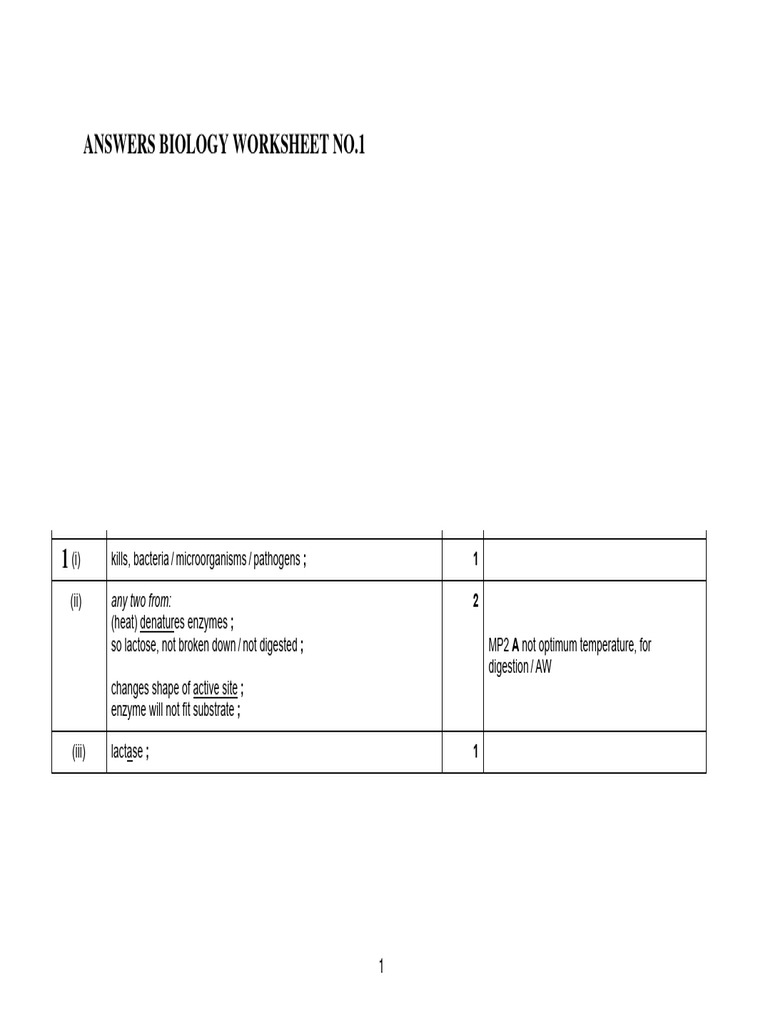 Answers Biotechnology and Genetic Modification Worksheet No.1 | PDF ...
