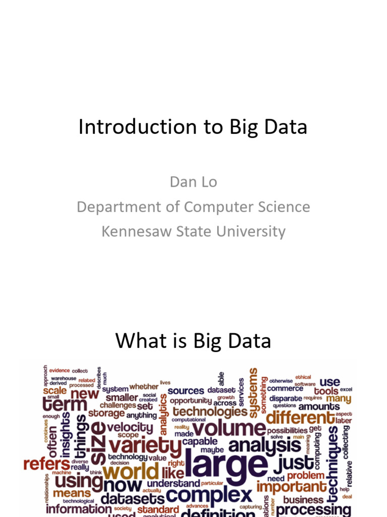Introduction To Big Data | PDF | Data Science | Big Data