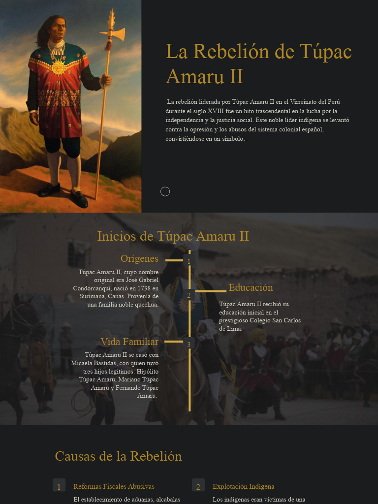 La Rebelion de Tupac Amaru II | PDF | Antiguas colonias españolas | Colonización española de las ...