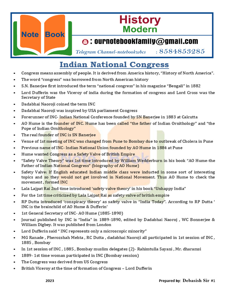 Origins and Evolution of Indian Congress | PDF | Indian Independence ...