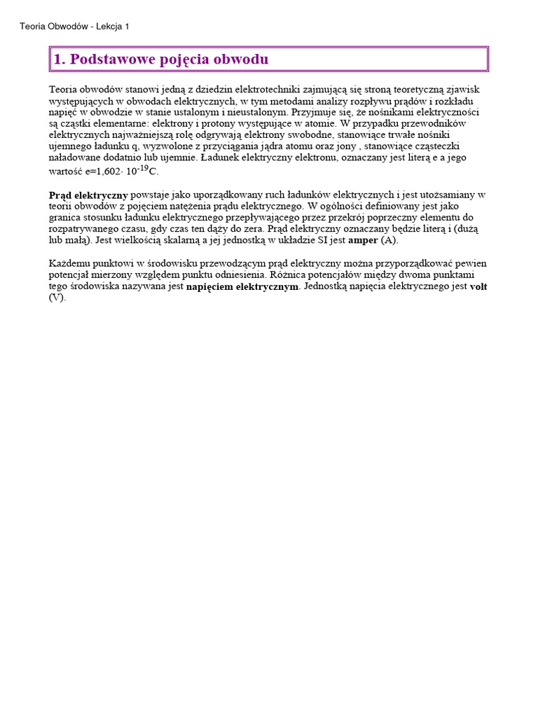 Lekcja 1 | PDF