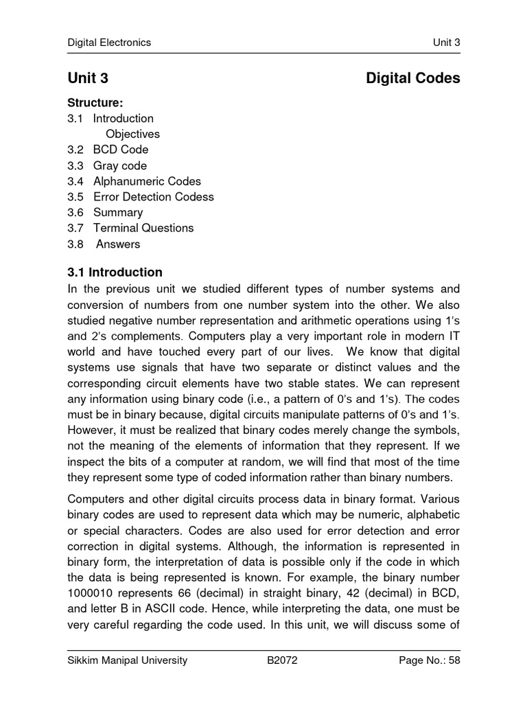 BIT102 SLM Library - SLM - Unit 03 | PDF | Binary Coded Decimal | Character Encoding