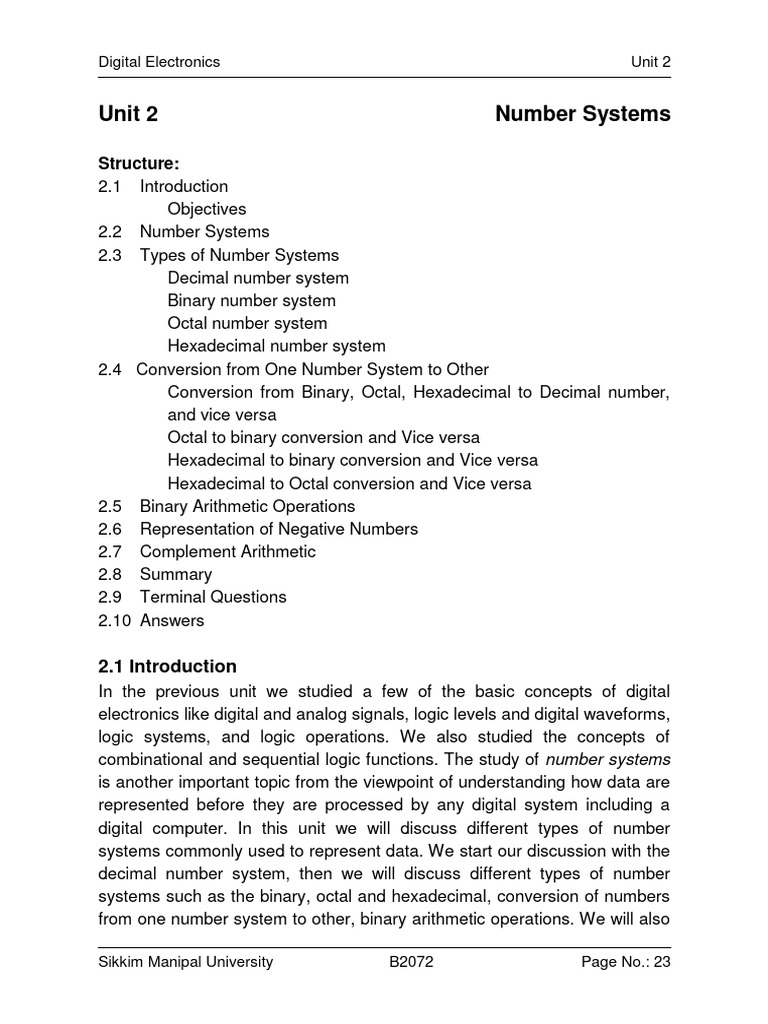 BIT102 SLM Library - SLM - Unit 02 | PDF | Subtraction | Numbers