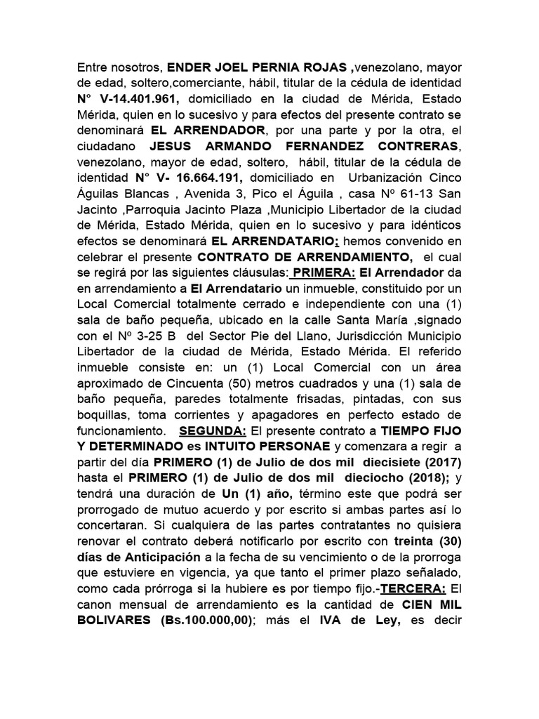 Contrato Ender | PDF