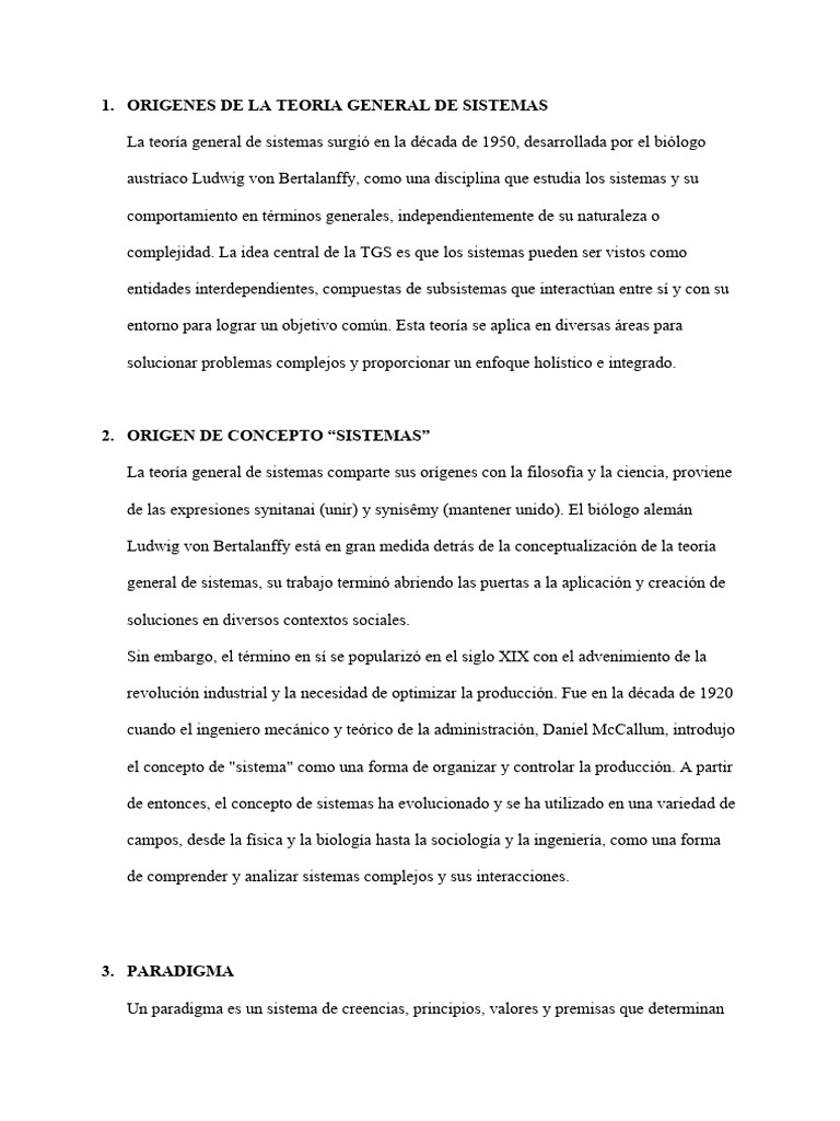 TGS Ta1 | PDF | Teoría de sistemas | Sistema