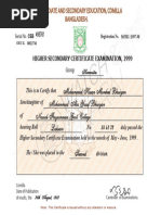 SSC Certificate Editable Format | PDF