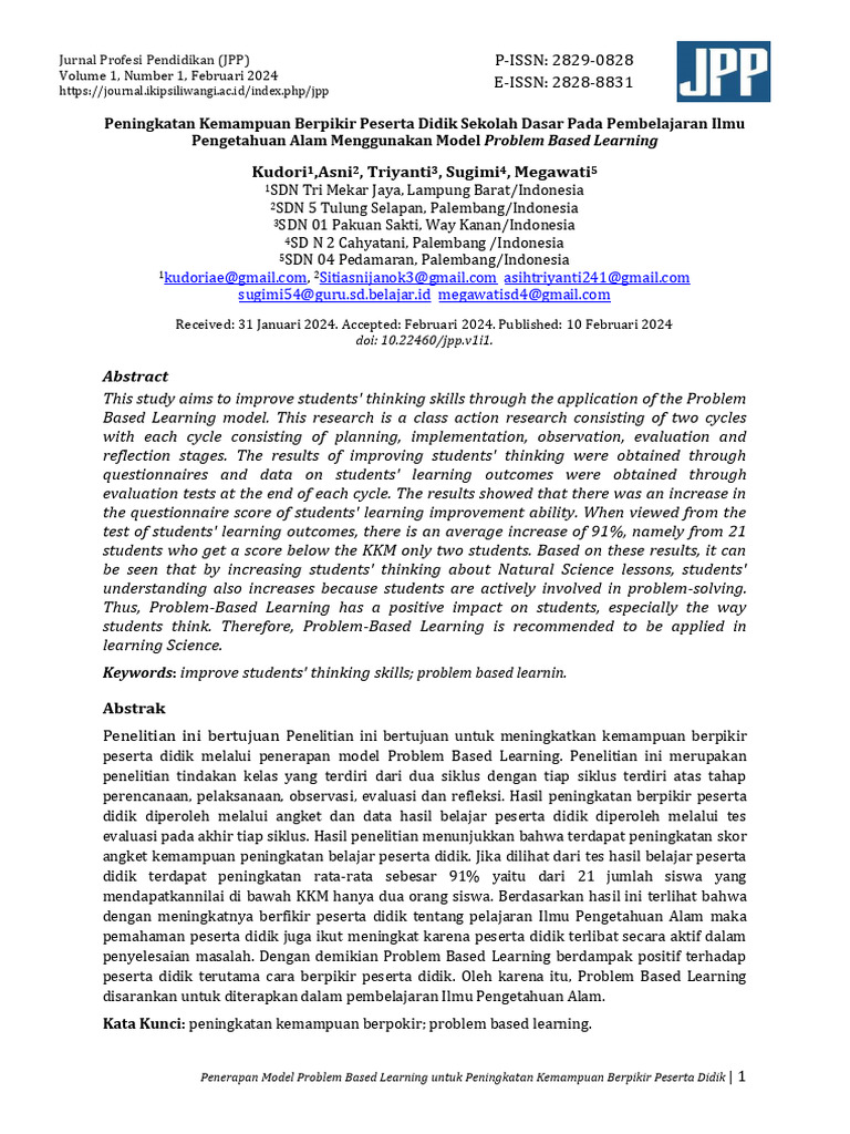 Artikel - JPP - 2024 | PDF | Karier & Perkembangan | Sains & Matematika