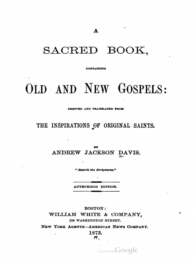 1873 Davis A Sacred Book | PDF | Soul | Thou