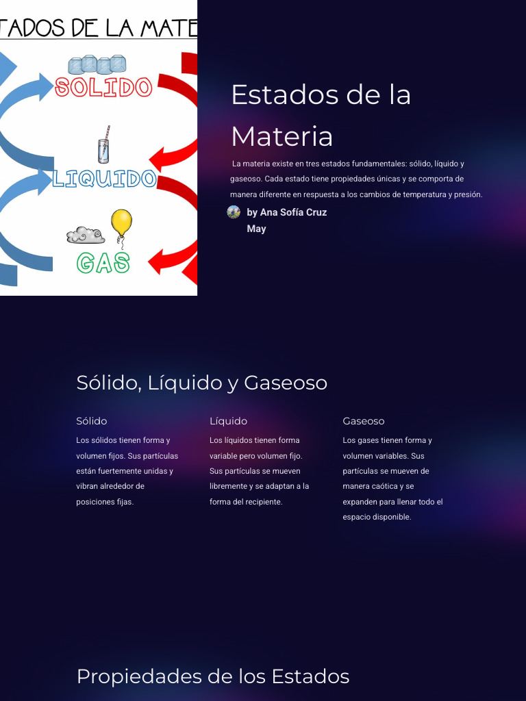 Estados de La Materia | PDF | Líquidos | Gases