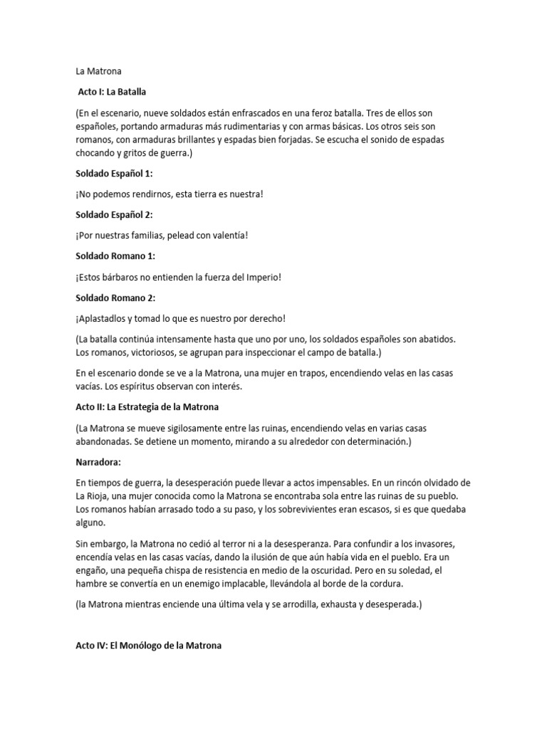 La Matrona Obra | PDF