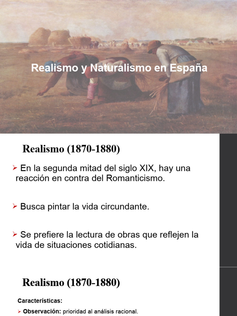 Realismo y Naturalismo | PDF