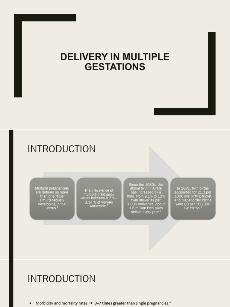 Multiple Gestations Delivery | PDF | Multiple Births | Twin