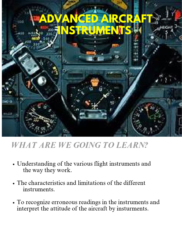 Advance Aircraft Instruments | PDF | Airspeed | Altitude