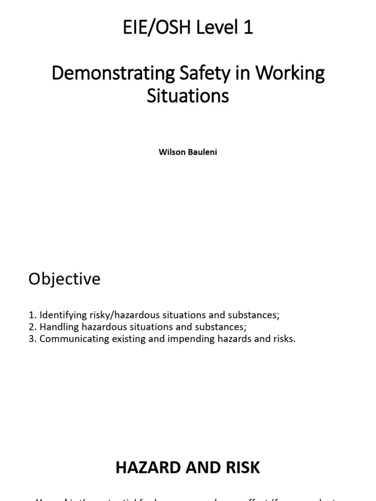 Safety in Hazardous Work Environments | PDF | Personal Protective ...