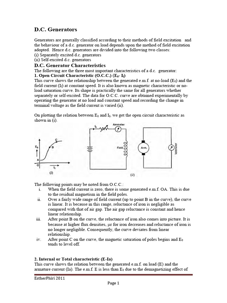 DC Generators | PDF | Electric Generator | Electrical Resistance And ...