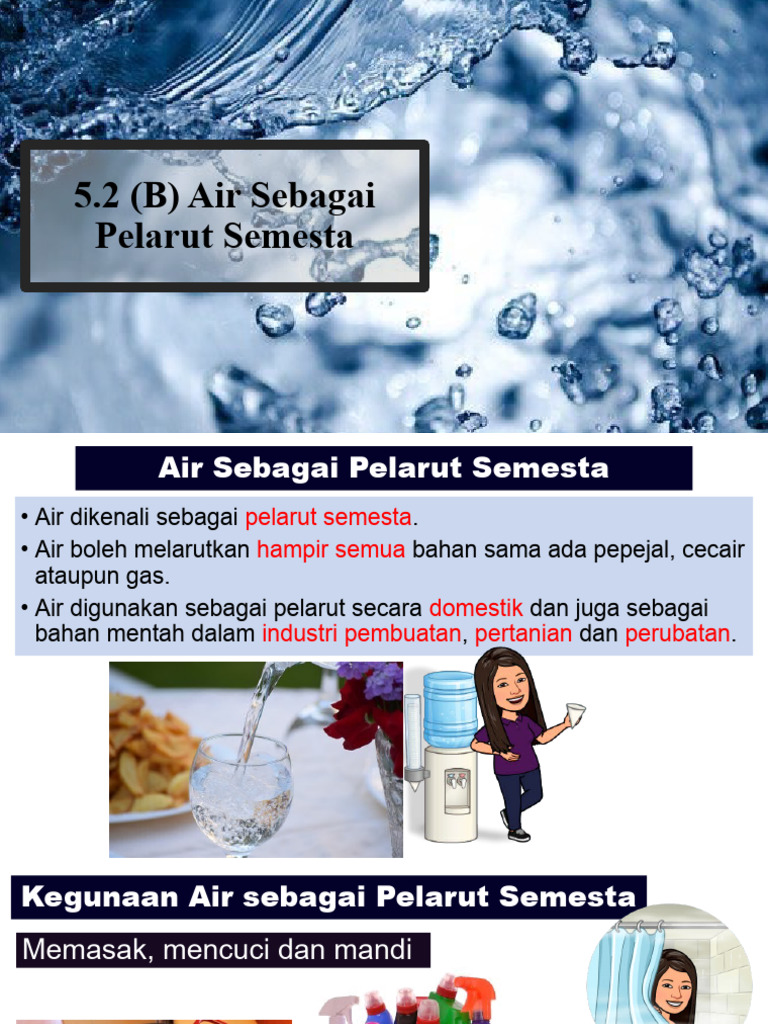 5.2 (B) Air Sebagai Pelarut Semesta | PDF