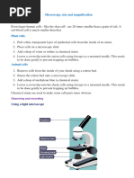 Observing Human Cheek Cells Experiment | PDF | Staining | Microscope