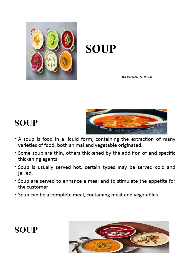 Materi Soup | PDF | Soup | Cuisine