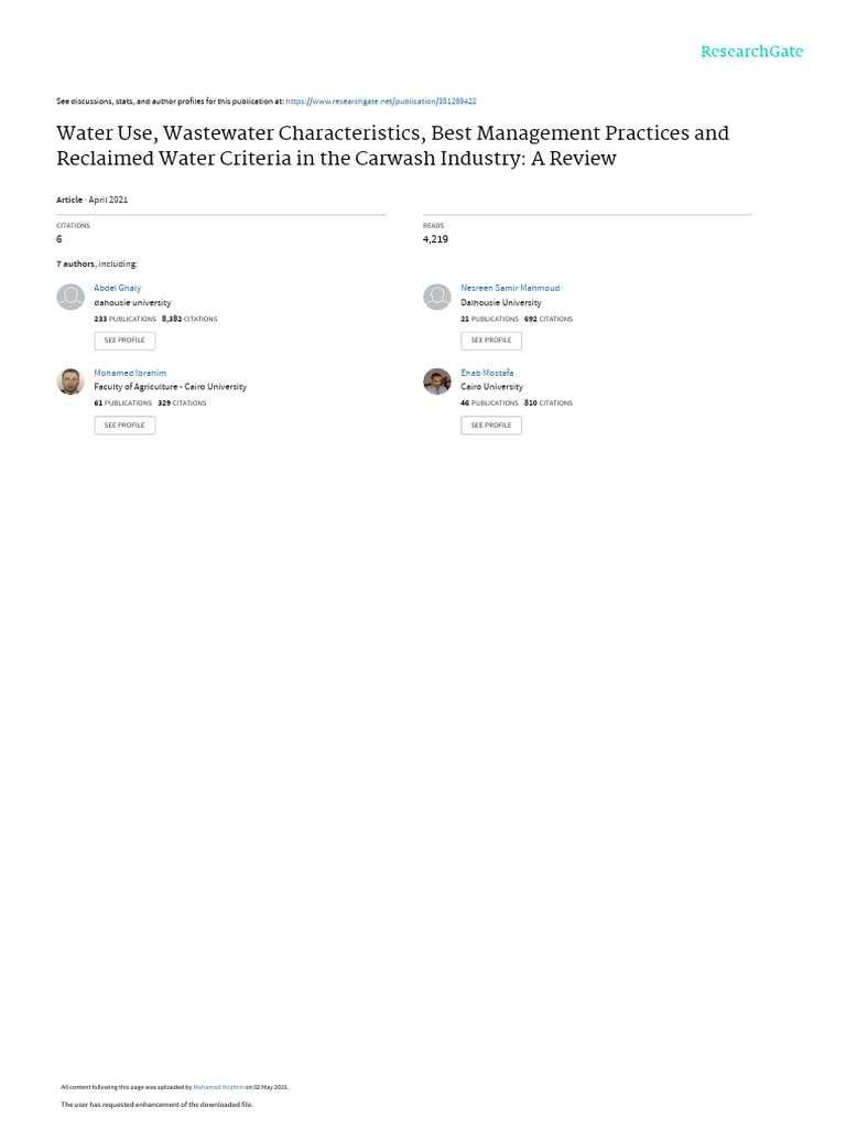 33 Water Use Wastewater Characteristics Best Management Practices | PDF ...