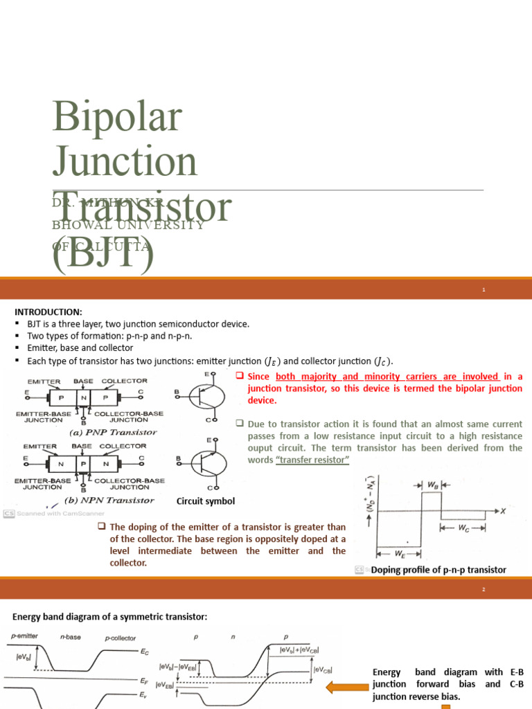 Bipolar Junction Transistor (BJT) | PDF | Bipolar Junction Transistor | Transistor
