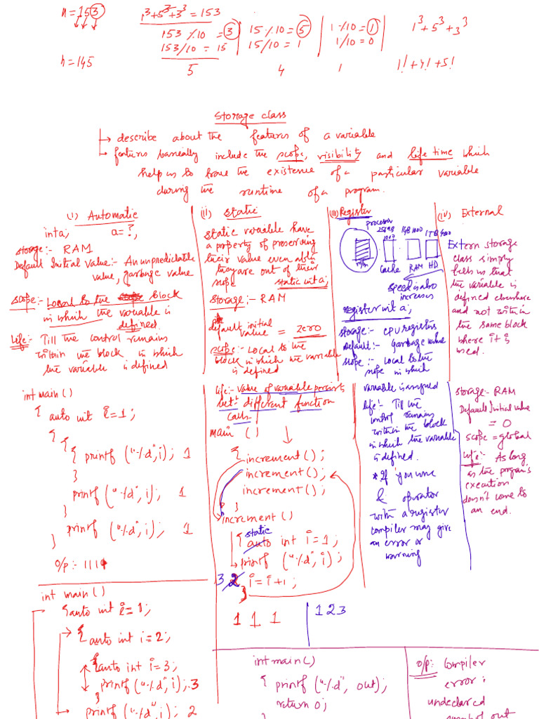 Class9 Storage Class Recursion | PDF Class9 Storage Class Recursion | PDF