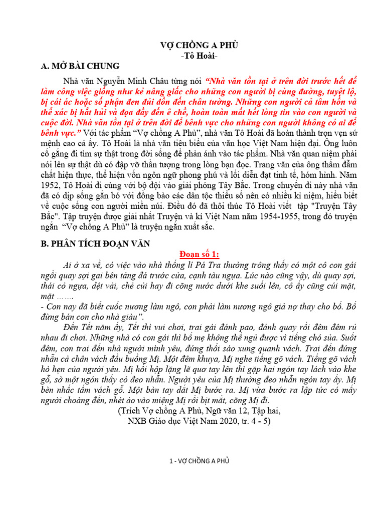 V CH NG A PH - Tô Hoài-A. M Bài Chung | PDF