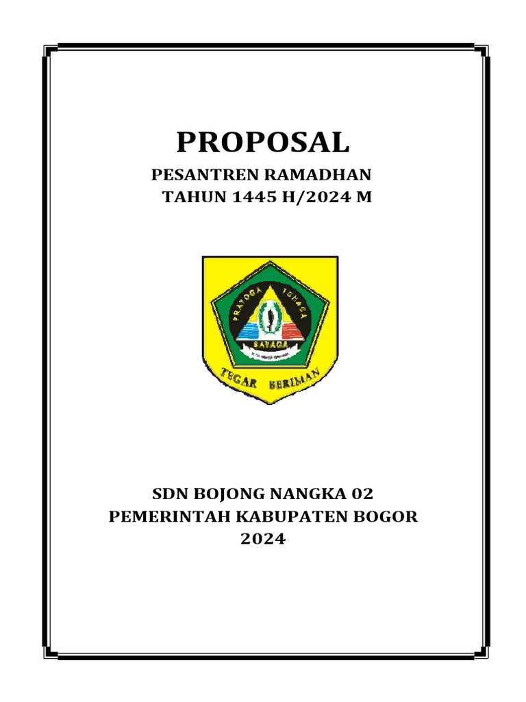 Proposal Pesantren Ramadhan | PDF