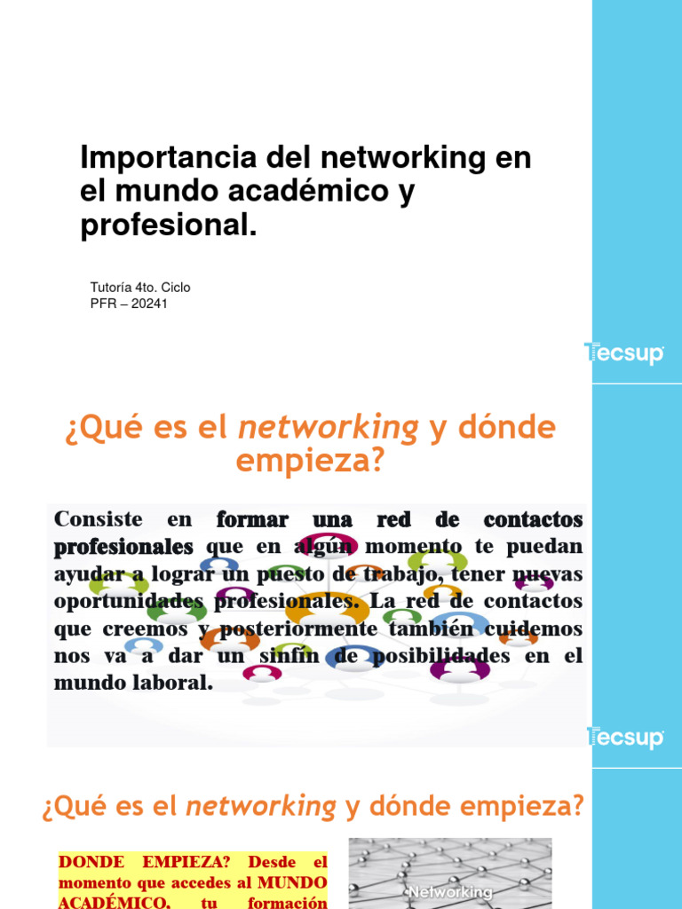 Importancia Del Networking en El Mundo Académico y | PDF | Crecimiento personal y profesional